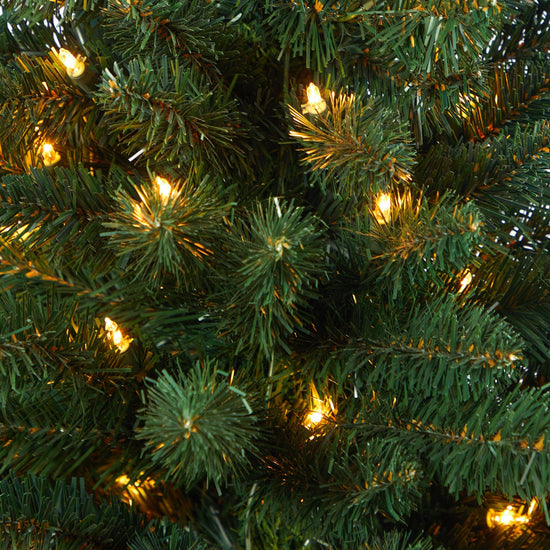 57” Northern Rocky Spruce Artificial Christmas Tree with 100 Clear ...