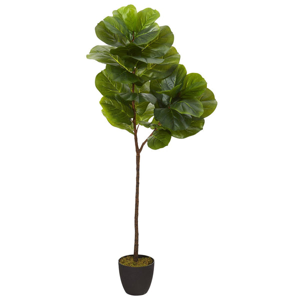 59” Fiddle Leaf Artificial Tree (Real Touch) | Nearly Natural