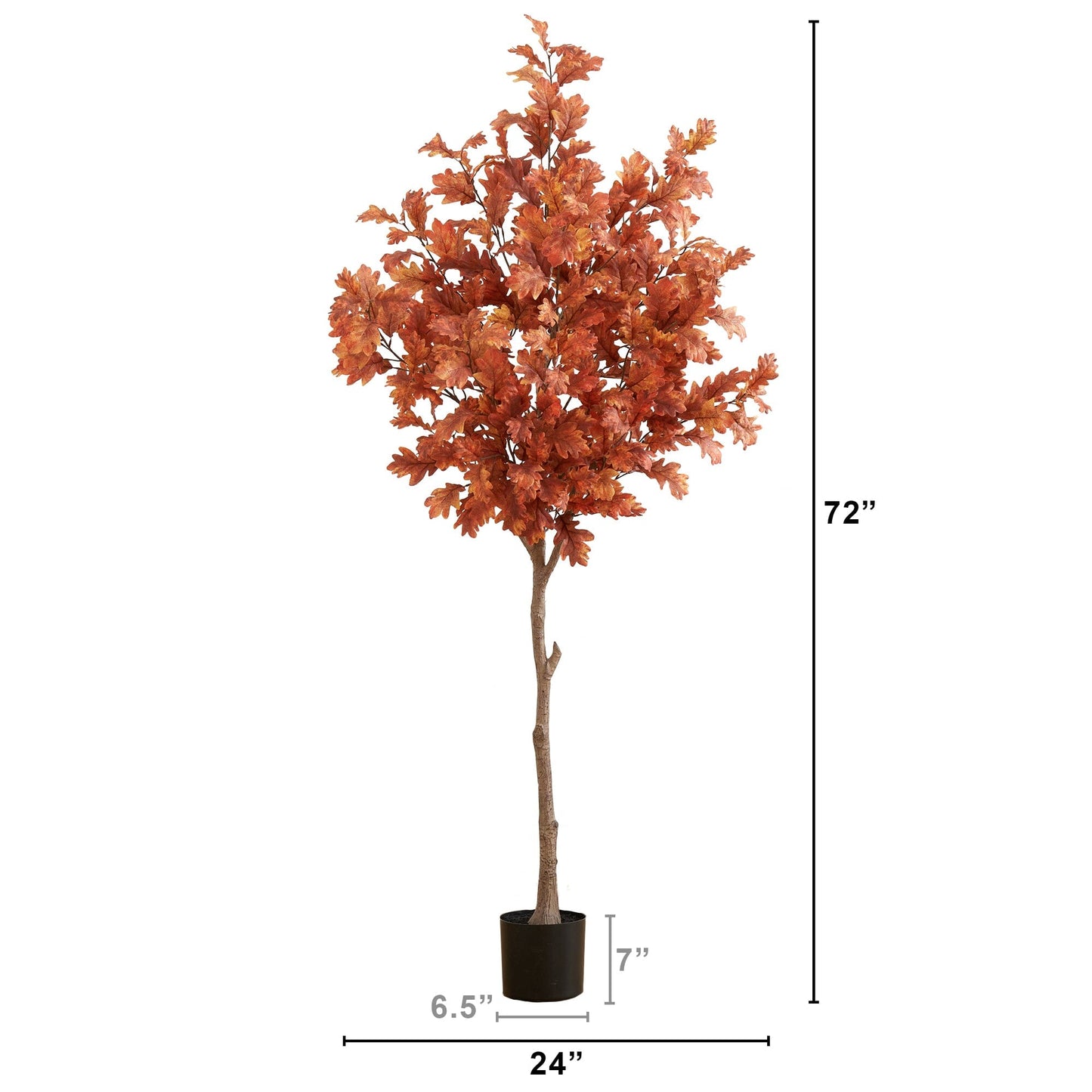 6’ Autumn Oak Artificial Fall Tree | Nearly Natural