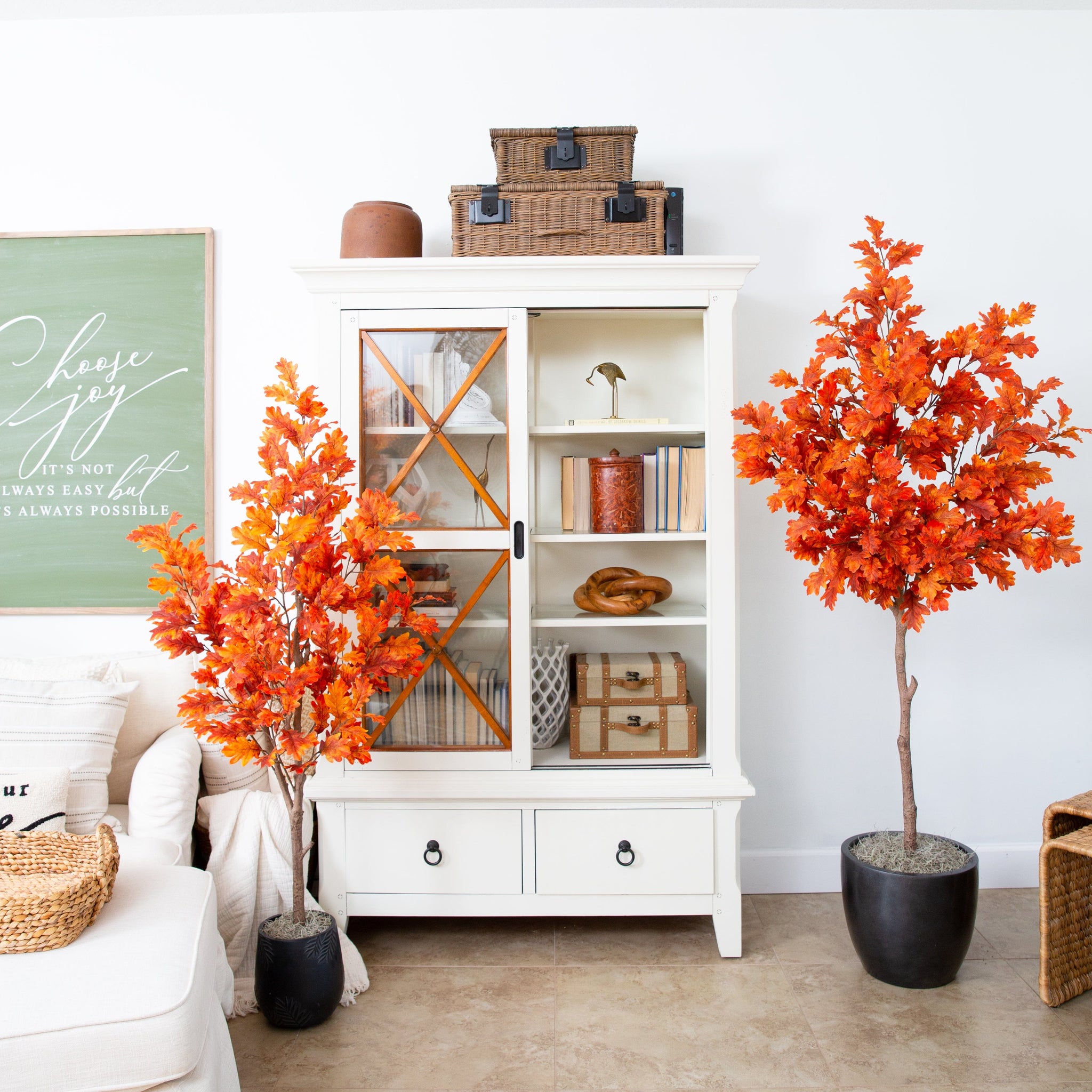 6’ Autumn Oak Artificial Fall Tree | Nearly Natural