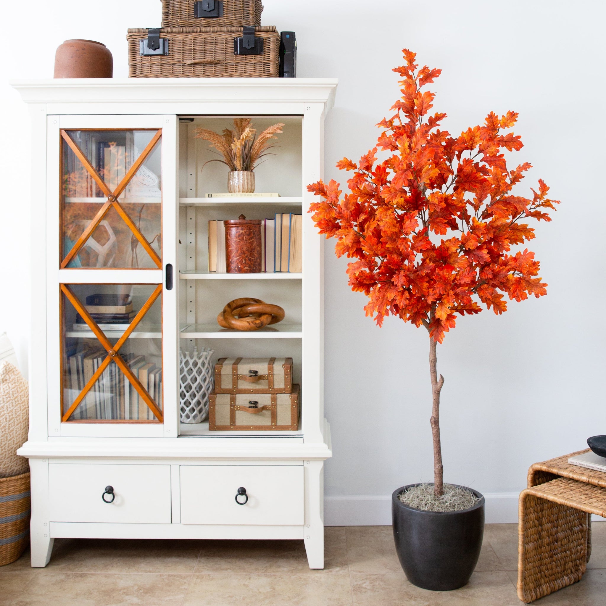 6’ Autumn Oak Artificial Fall Tree | Nearly Natural