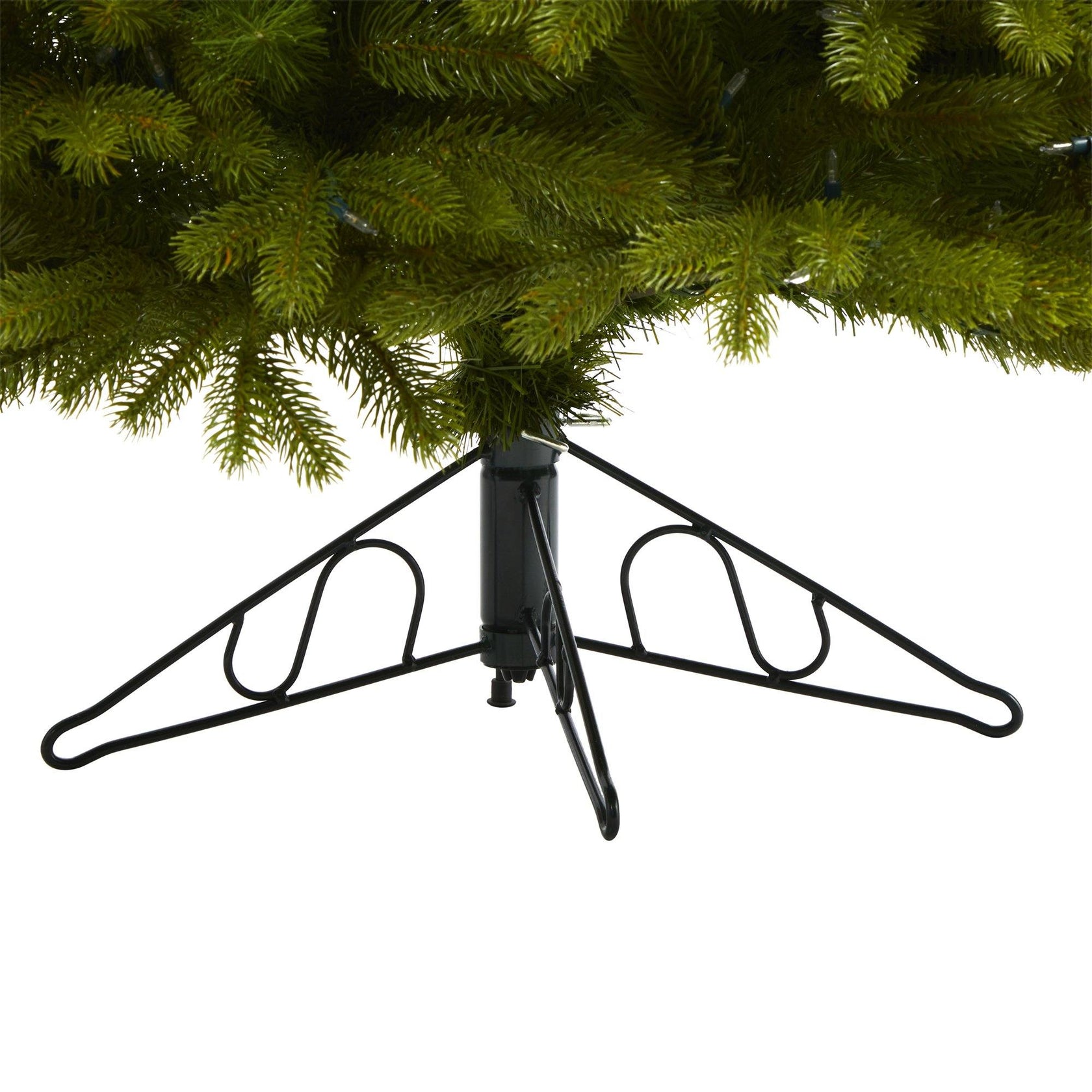 6' Cambridge Spruce Flat Back Artificial Christmas Tree with 350 Warm ...