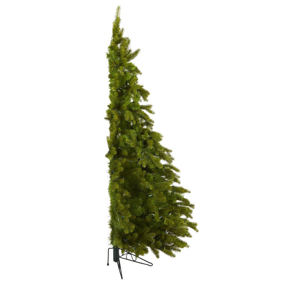6' Cambridge Spruce Flat Back Artificial Christmas Tree with 350 Warm ...