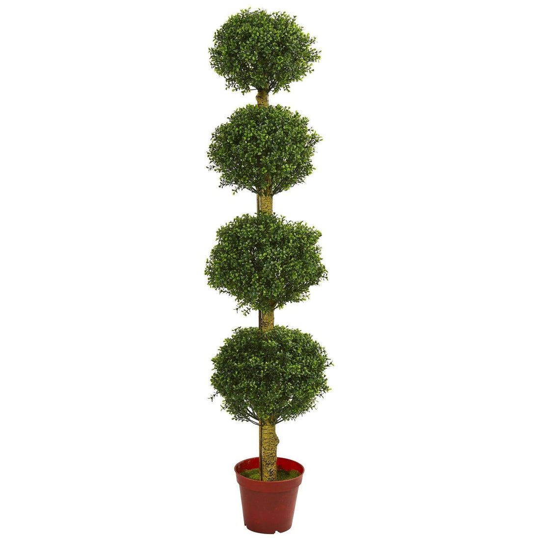 6’ Four Tier Boxwood Artificial Topiary Tree UV Resistant (Indoor ...