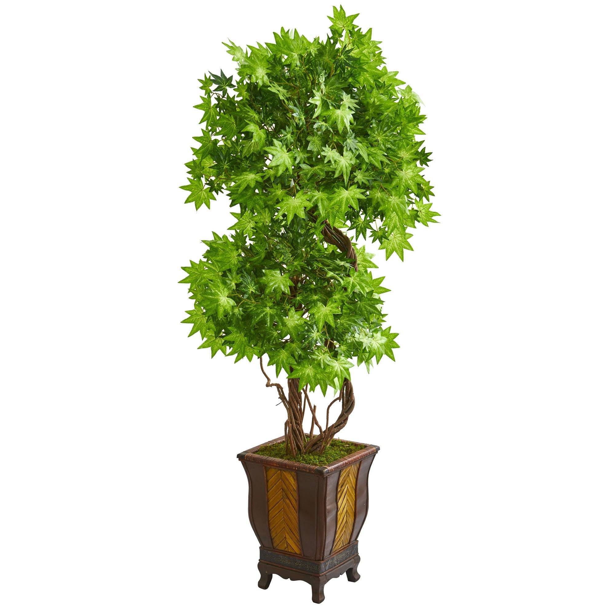 6’ Maple Artificial Tree in Decorative Planter | Nearly Natural