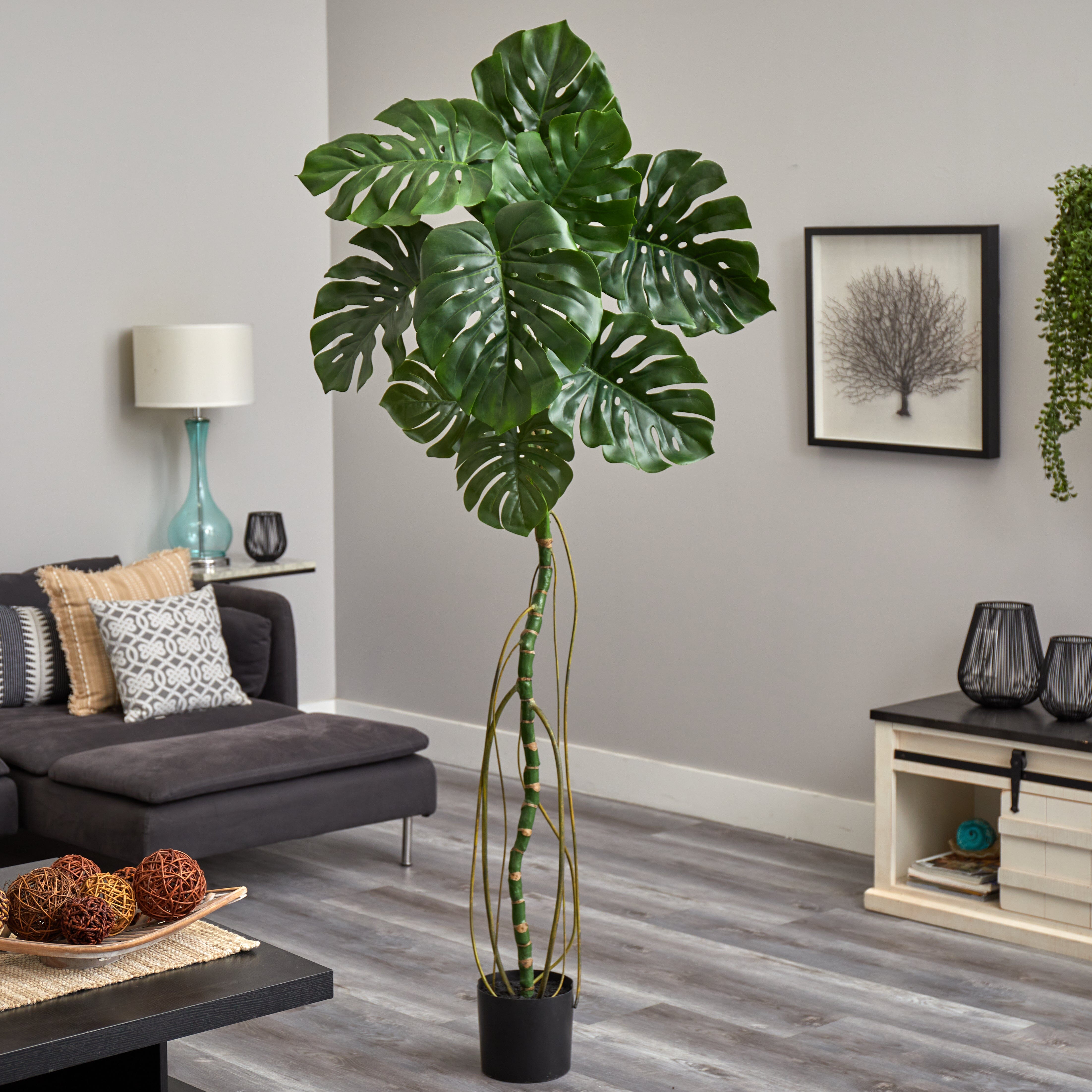 6’ Monstera Tree Artificial | Nearly Natural