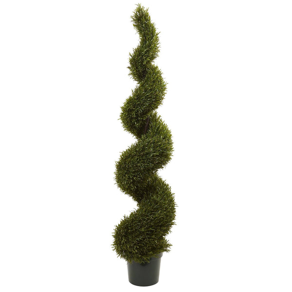 6' Rosemary Spiral Tree (Indoor/Outdoor) | Nearly Natural