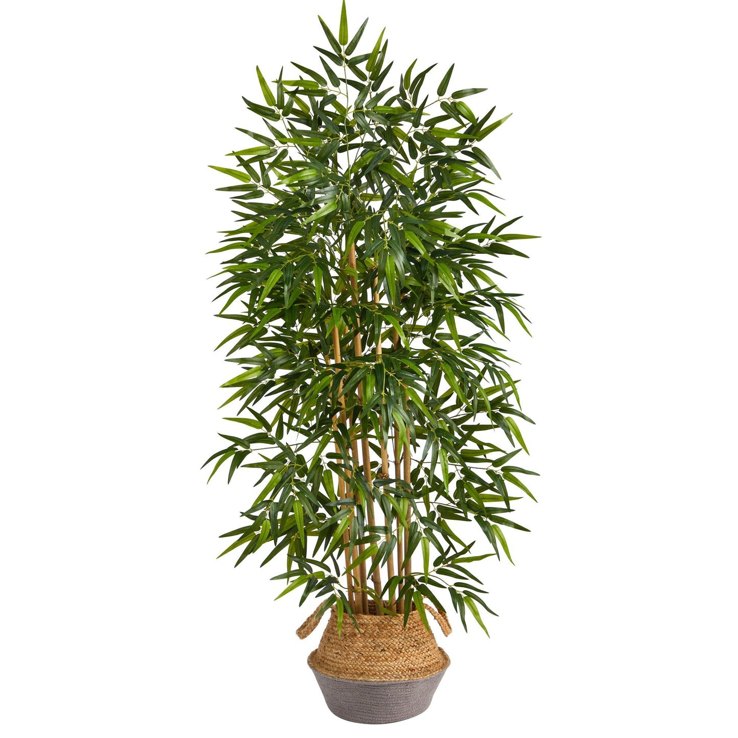 64” Bamboo Artificial Tree Natural Bamboo Trunks in Boho Chic Handmade ...