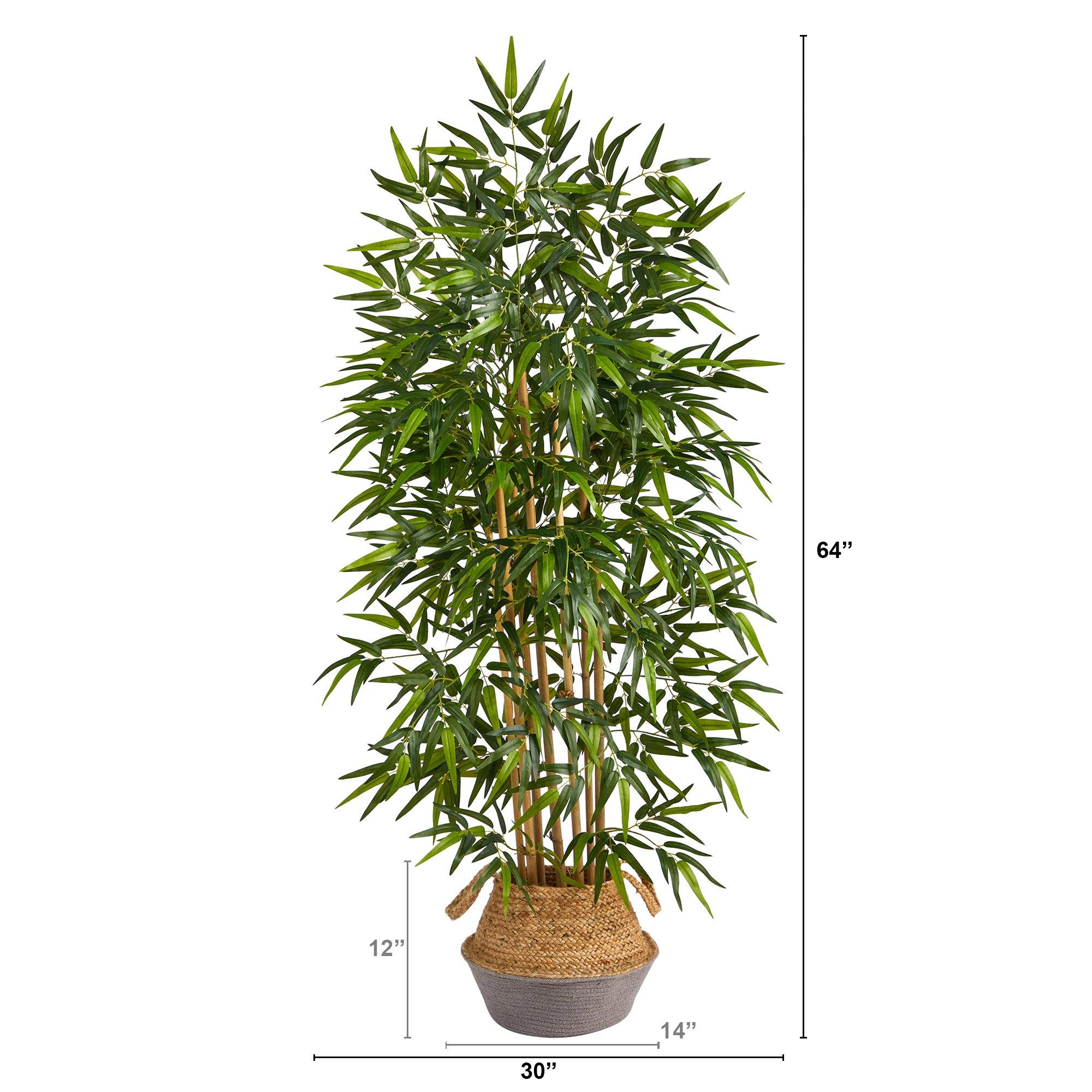 64” Bamboo Artificial Tree Natural Bamboo Trunks in Boho Chic Handmade ...