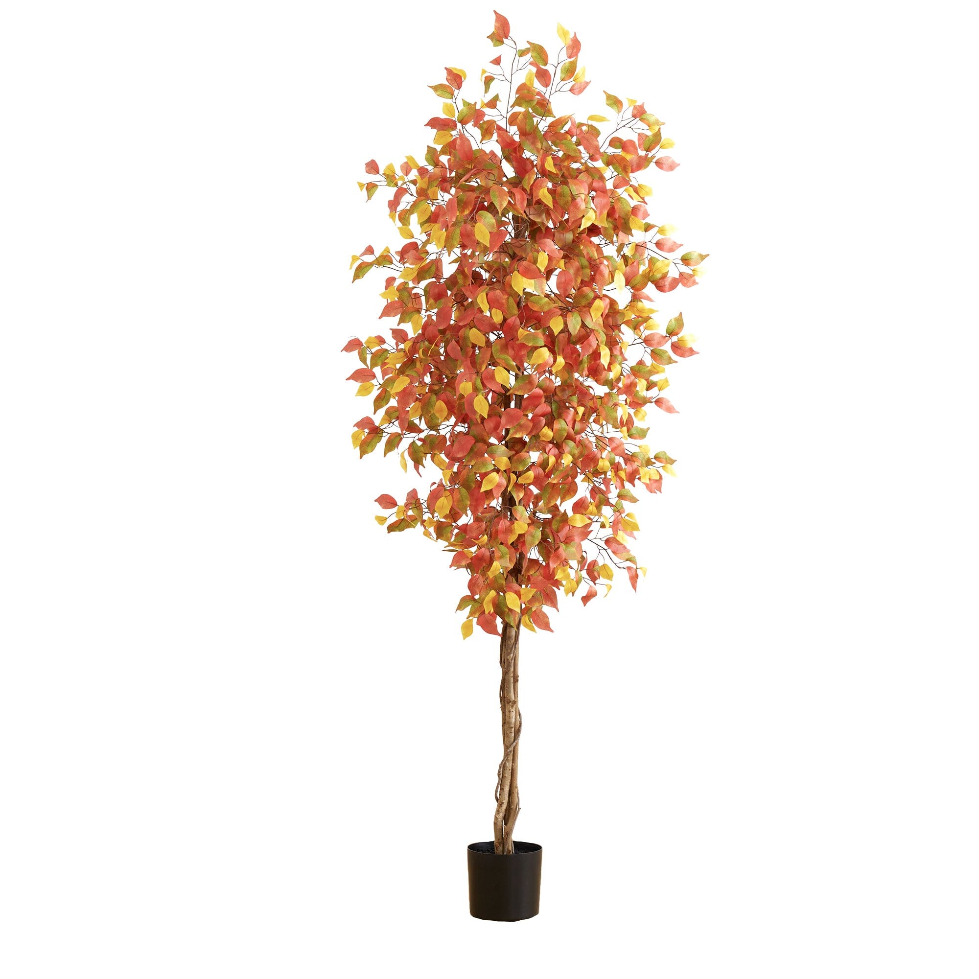 7’ Autumn Ficus Artificial Fall Tree | Nearly Natural