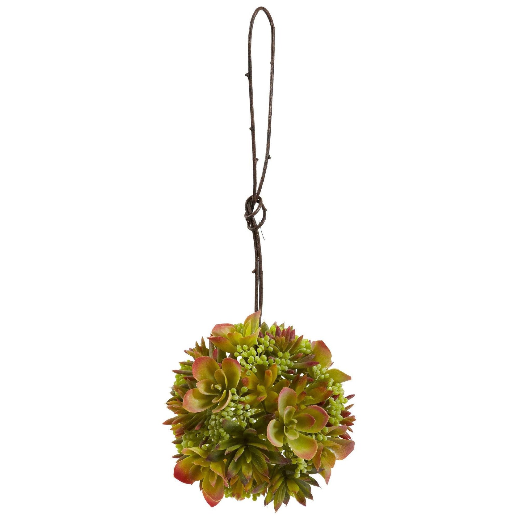 7” Mixed Succulent Hanging Spheres (Set of 2) | Nearly Natural