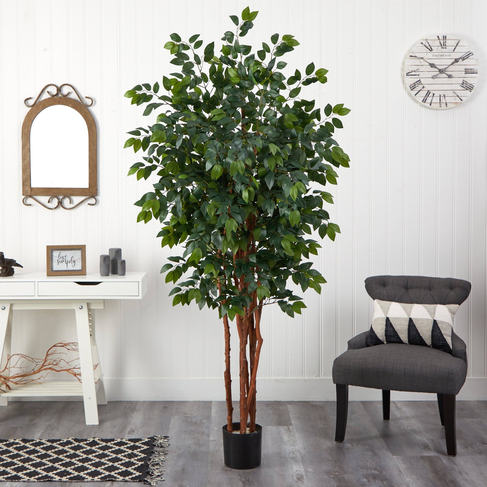 7’ Sakaki Silk Tree | Nearly Natural