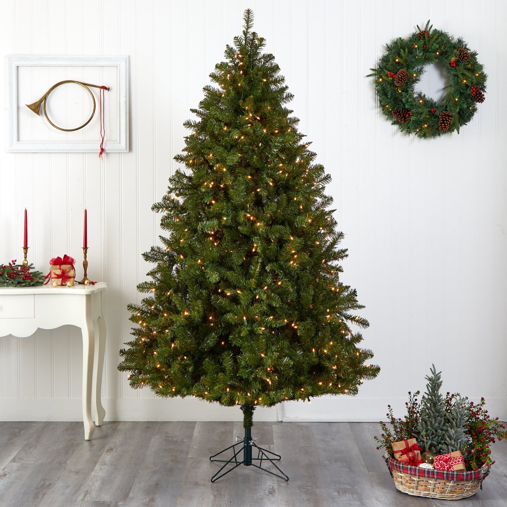 7.5’ Windermere Christmas Tree w/Clear Lights | Nearly Natural