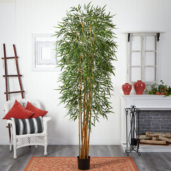 7’ Fancy Style Bamboo Silk Tree | Nearly Natural