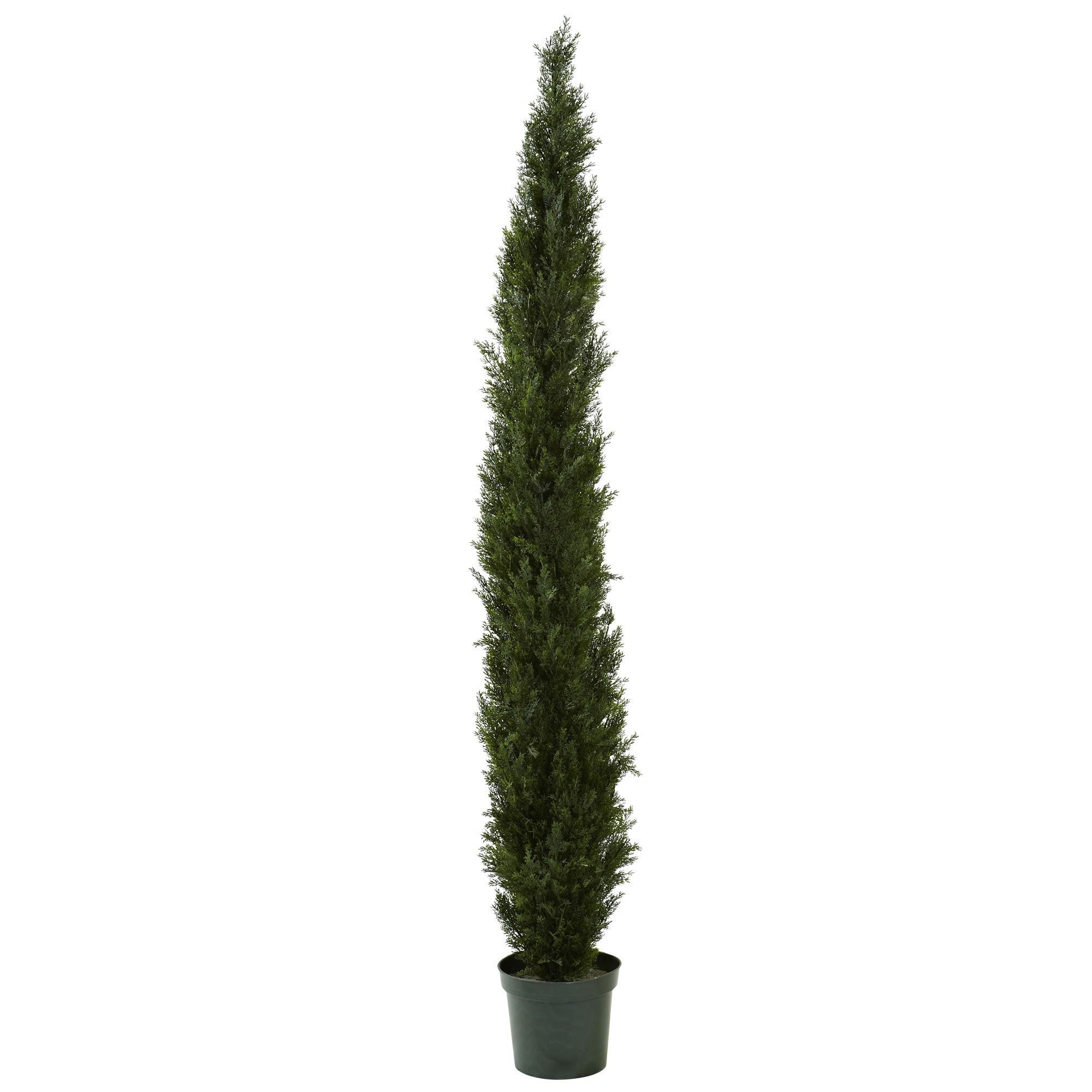 8' Mini Cedar Pine Tree w/4249 tips in 12” Pot (Two Tone Green ...