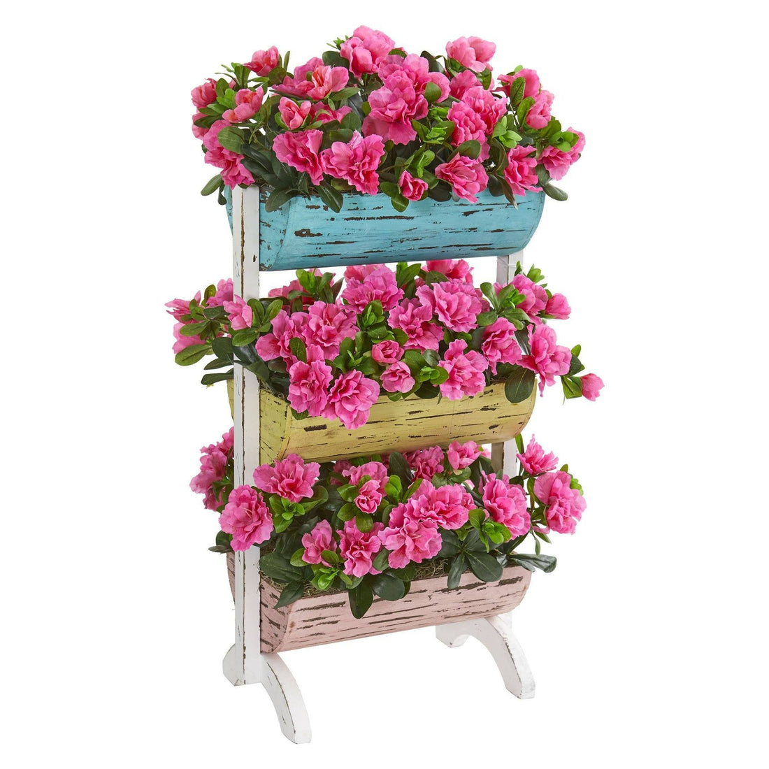 Azalea Artificial Plant in Farmhouse Stand | Nearly Natural