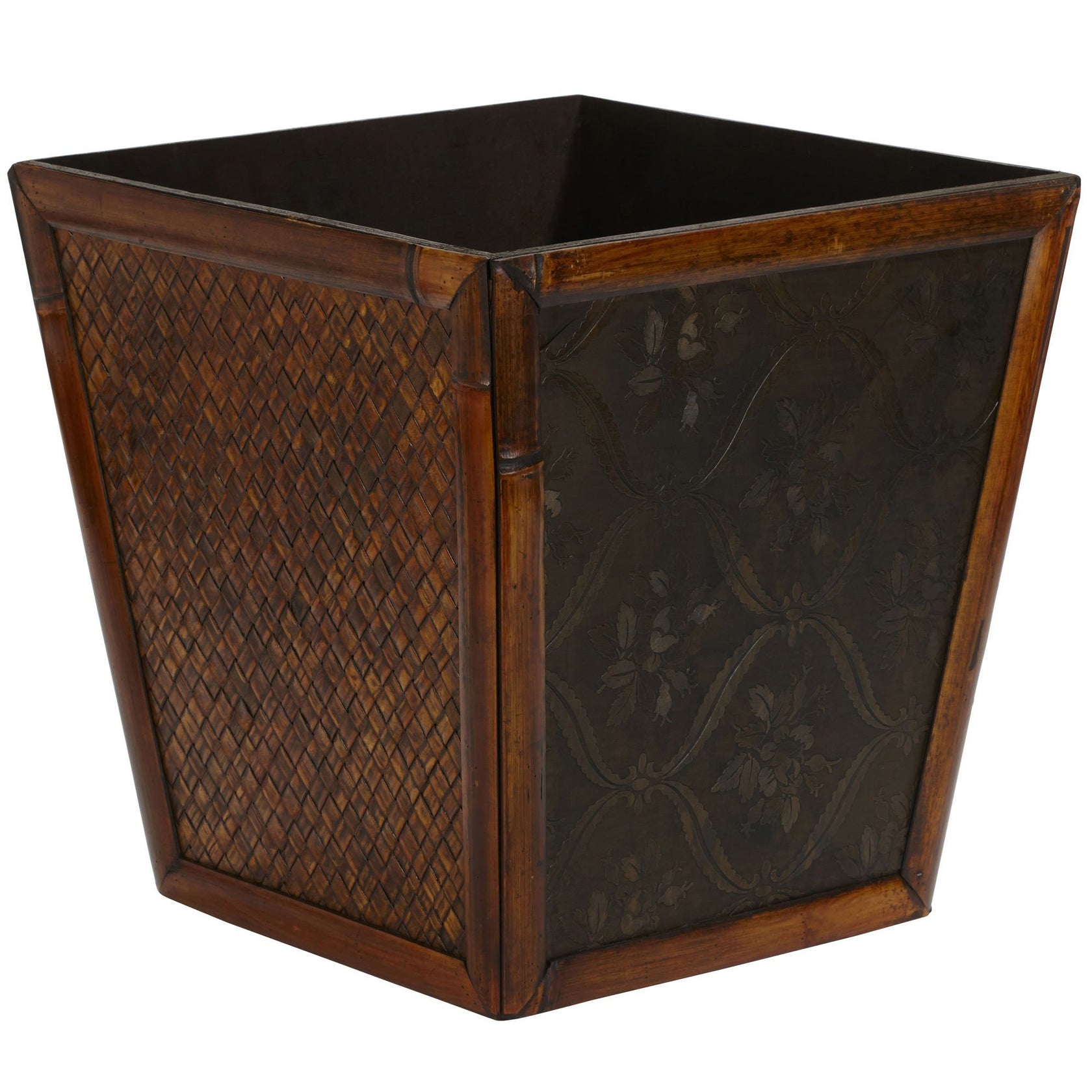 Bamboo Square Decorative Planters (Set of 4) | Nearly Natural