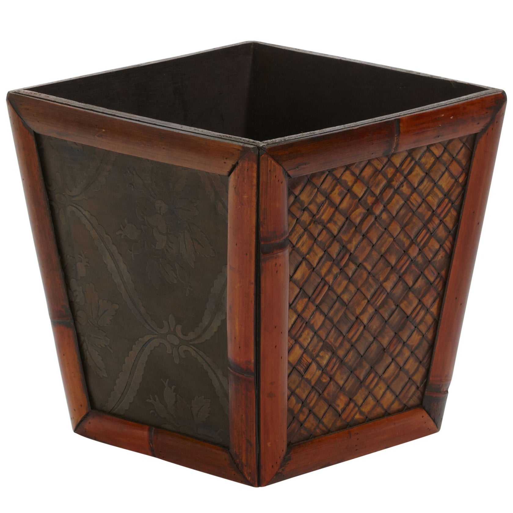 Bamboo Square Decorative Planters (Set of 4) | Nearly Natural