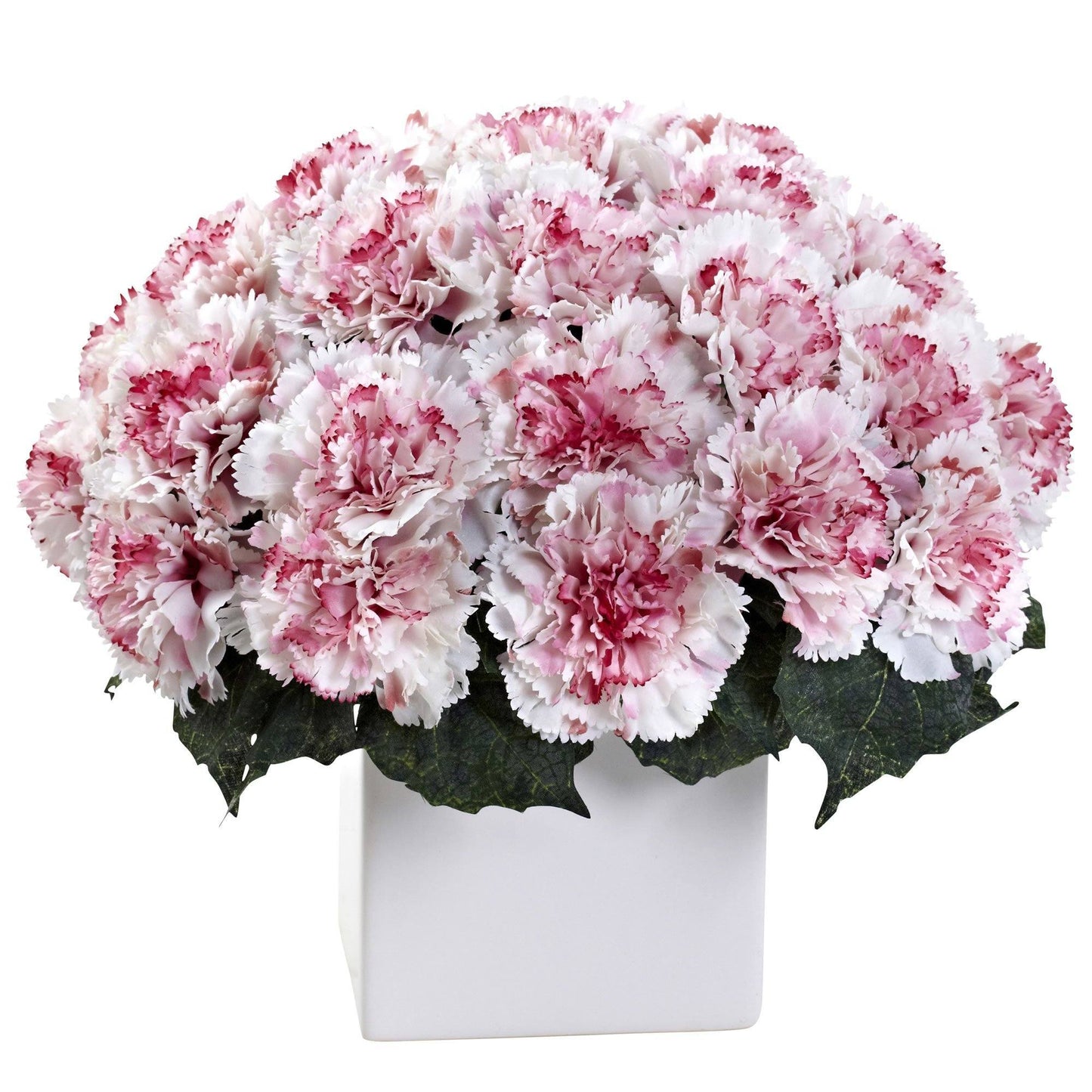 Carnation Arrangement w/Vase 1372 Nearly Natural