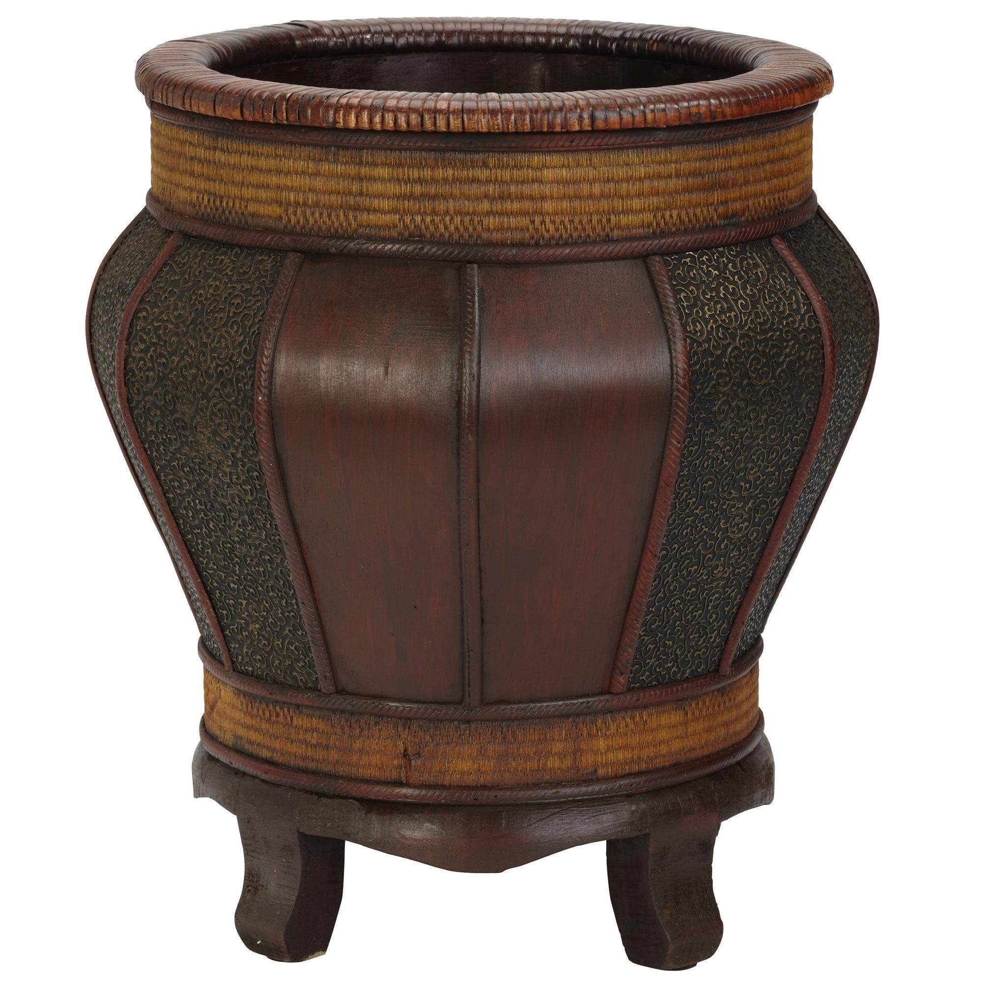 Decorative Wood Panel Planters (Set of 2) | Nearly Natural