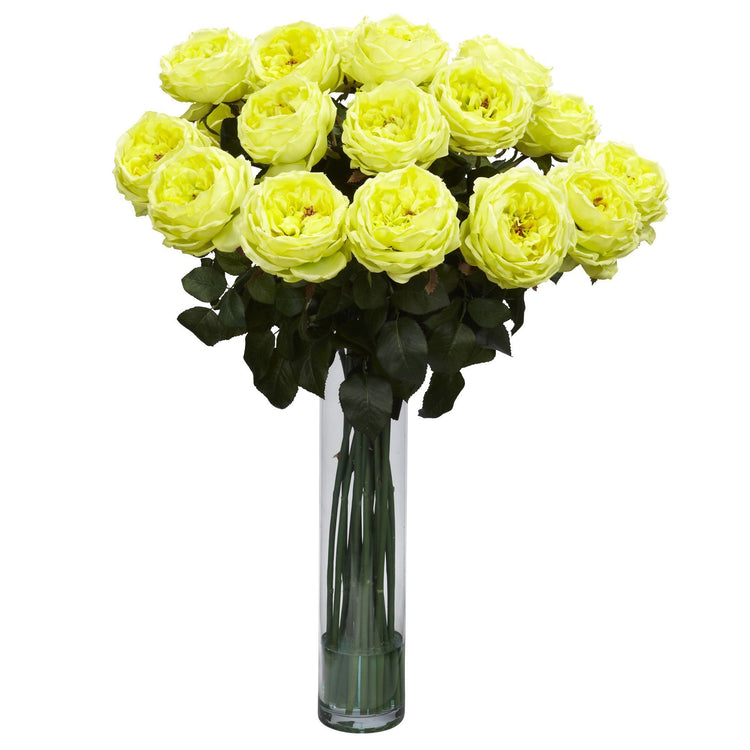 Fancy Rose Silk Flower Arrangement 1219 Nearly Natural
