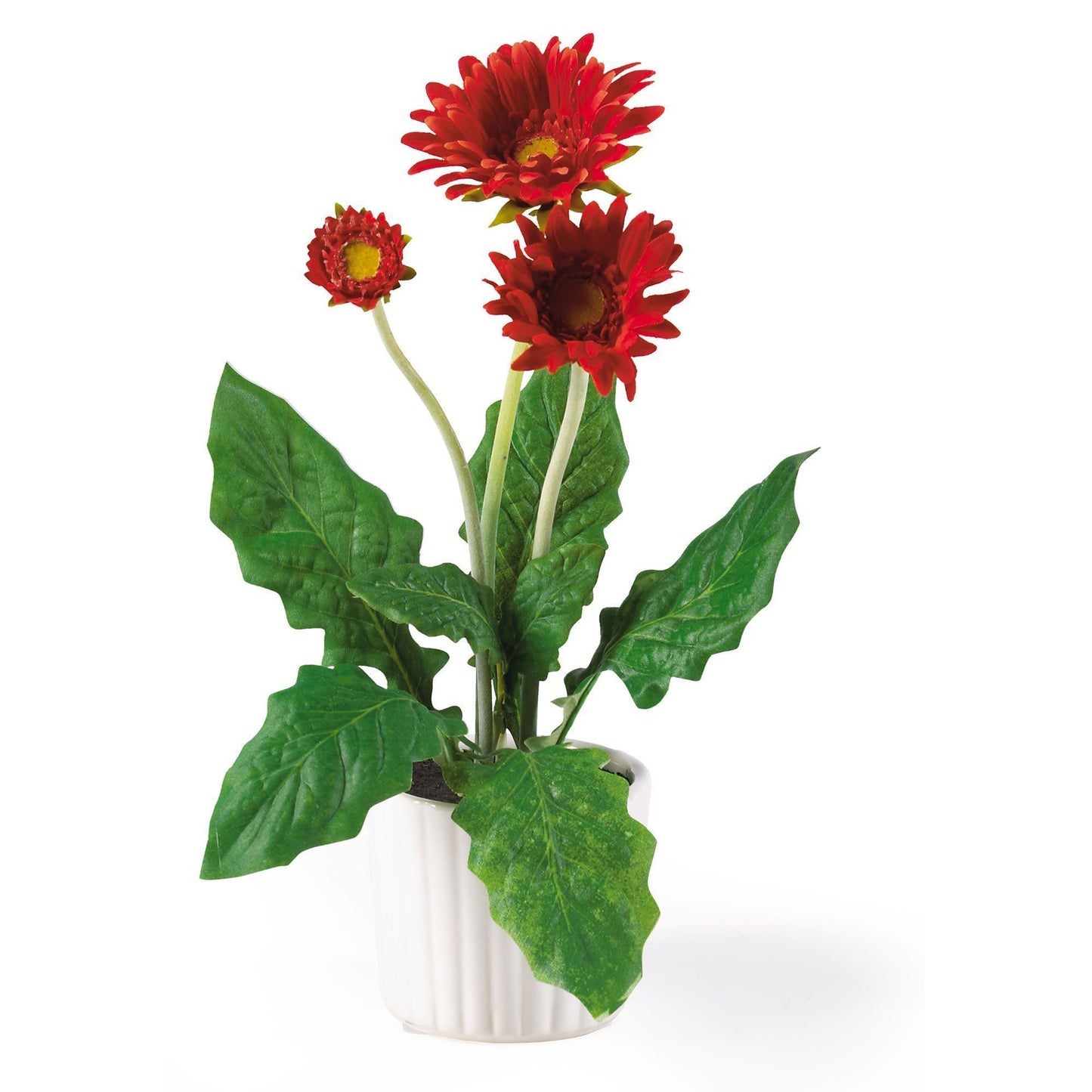 Gerber Daisy w/White Vase (Set of 6) | Nearly Natural