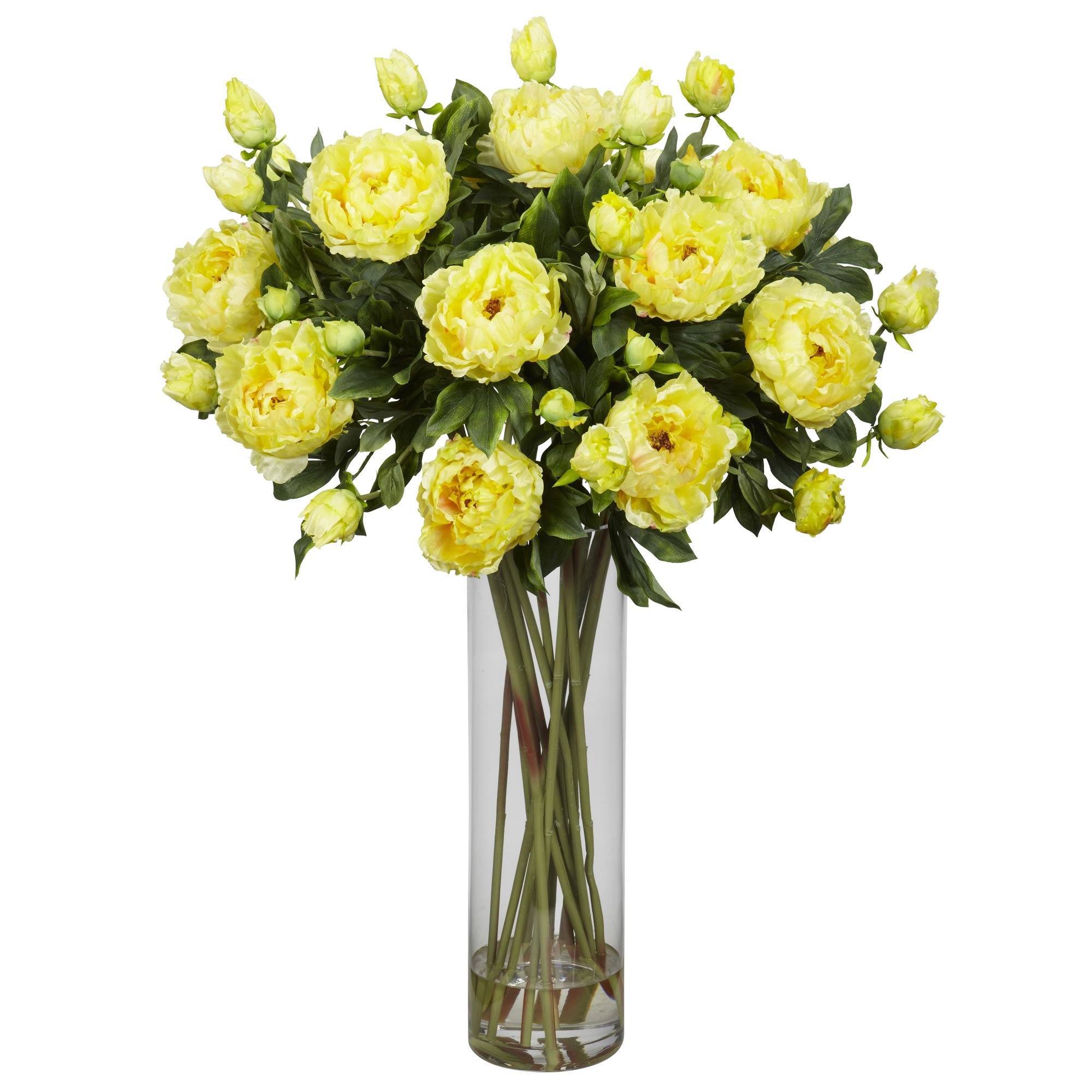 Giant Peony Silk Flower Arrangement 1231 Nearly Natural