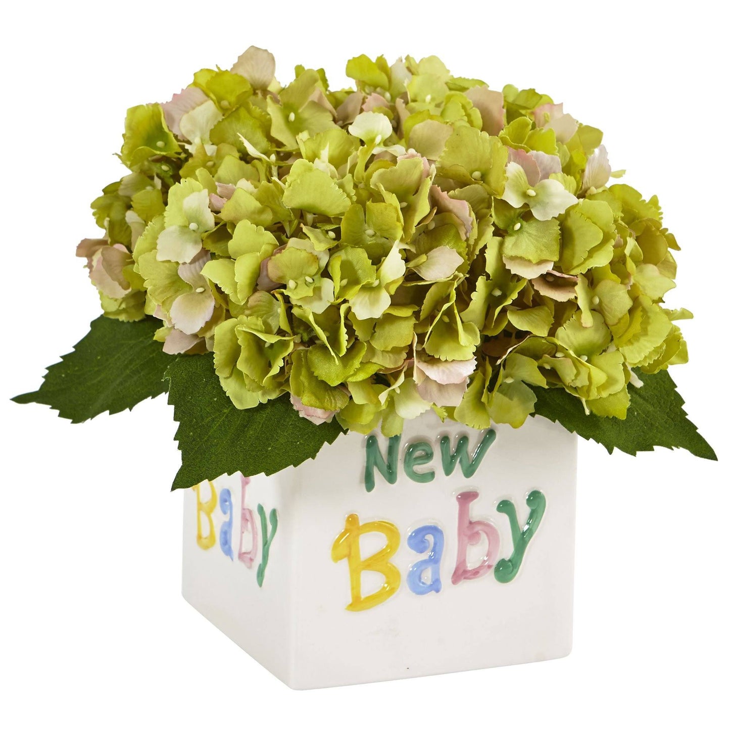 Hydrangea in New Baby Ceramic 1448 Nearly Natural
