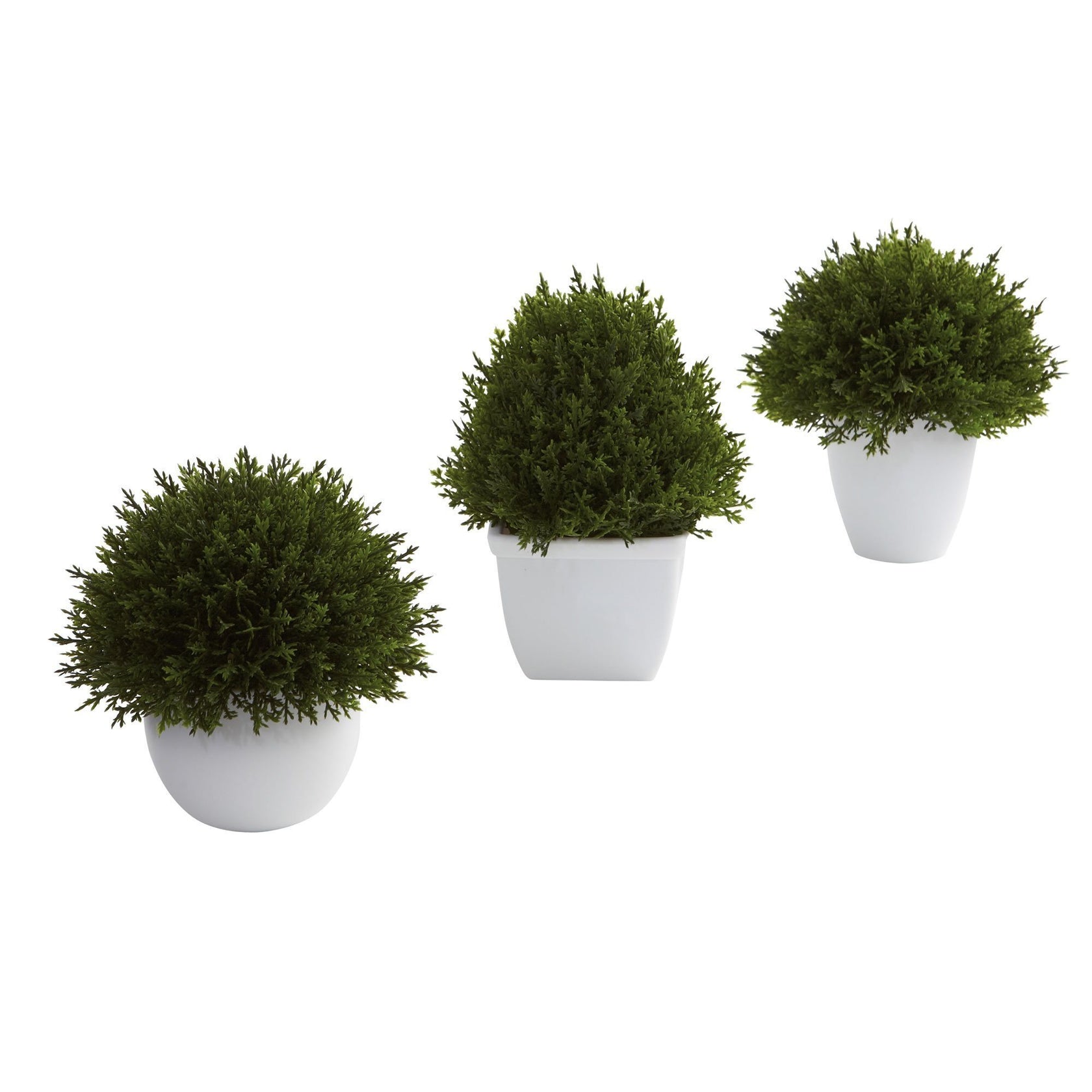 Mixed Cedar Topiary Collection (Set of 3) | Nearly Natural