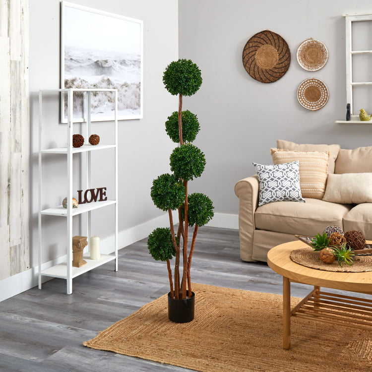 New Boxwood Tree UV Resistant (Indoor/Outdoor) | Nearly Natural