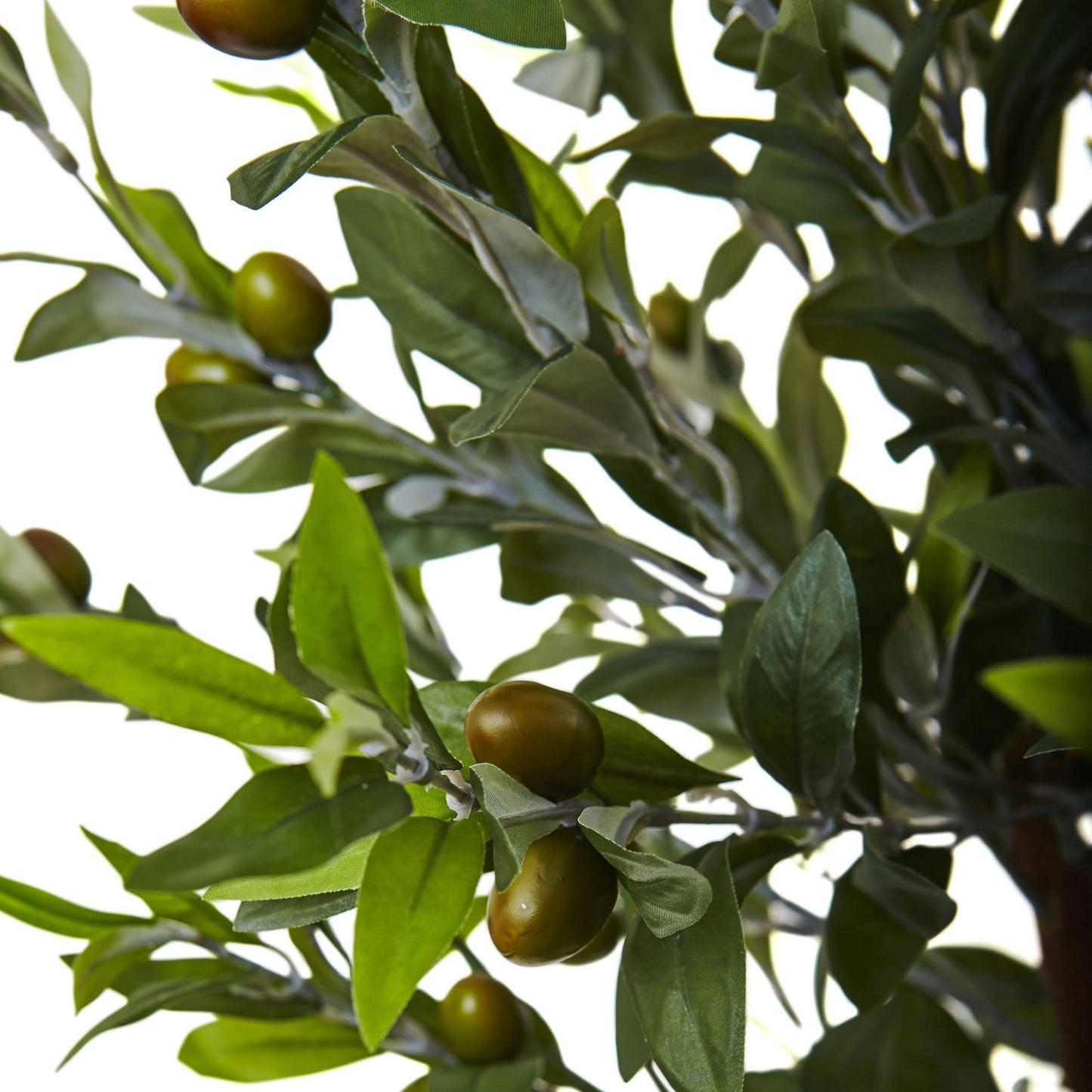 Olive Topiary Tree with Farmhouse Planter | Nearly Natural