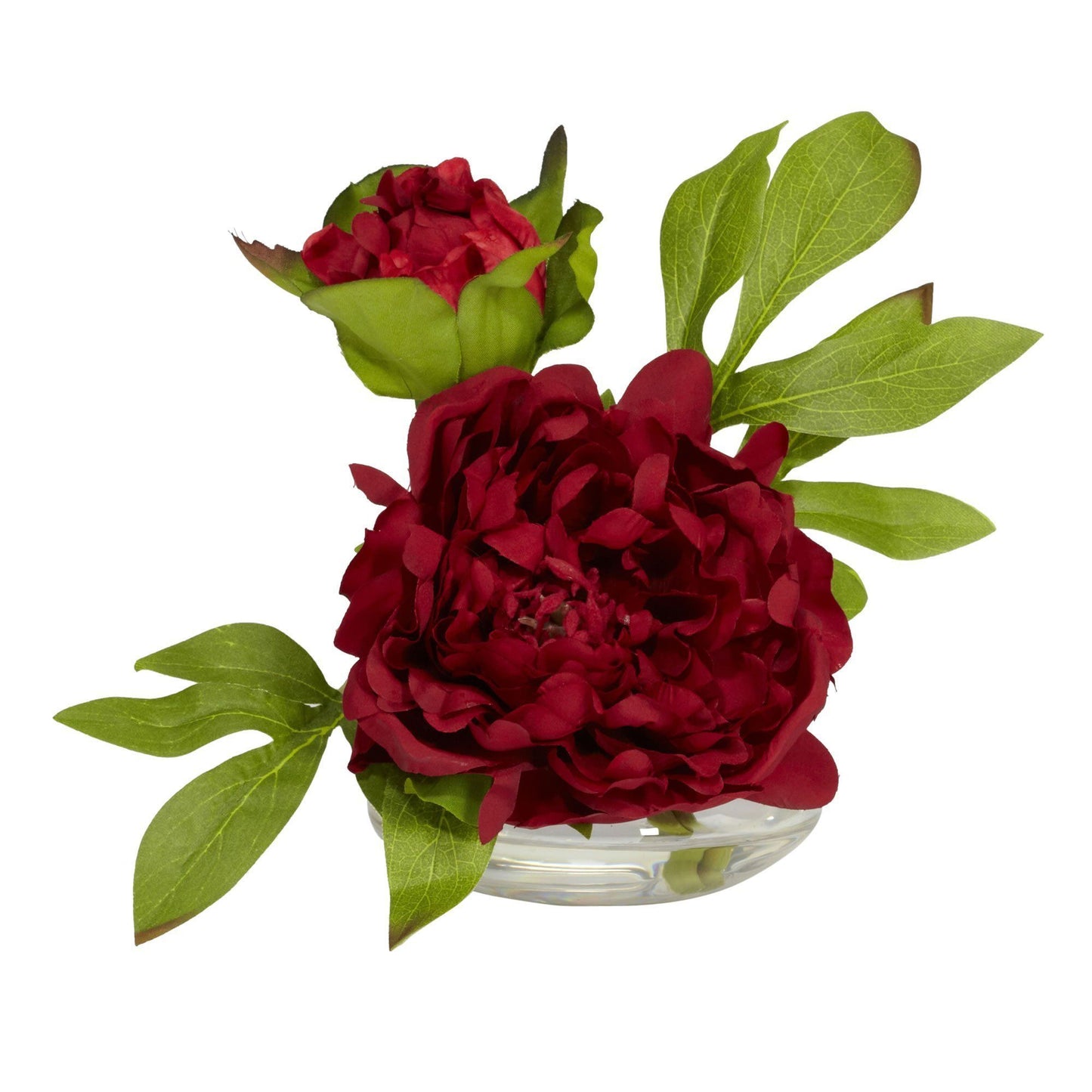 Peony w/Glass Vase (Set of 3) | Nearly Natural