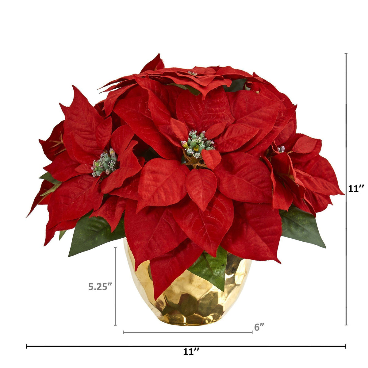 Artificial Christmas Poinsettia Flowers – Nearly Natural
