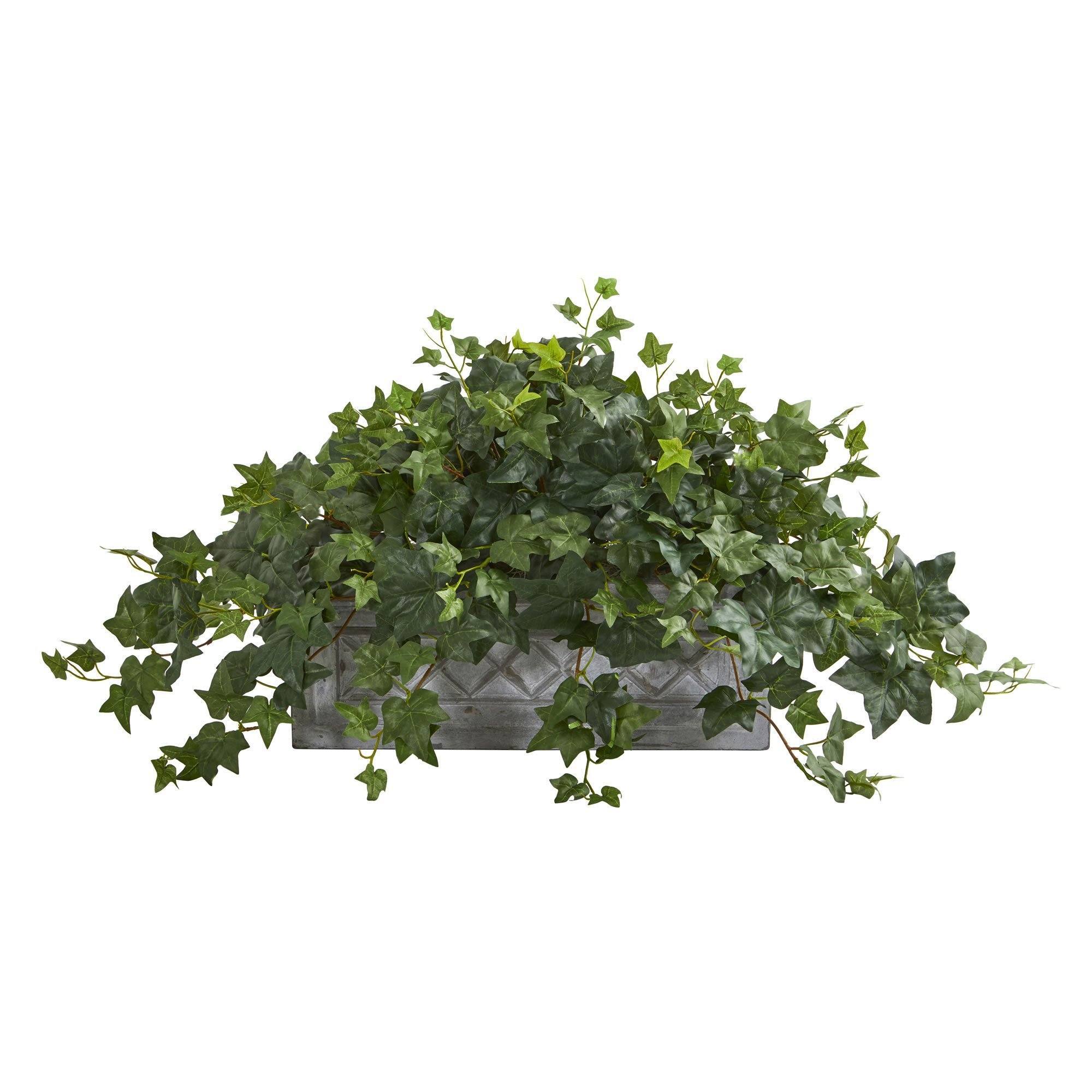 Puff Ivy Artificial Plant in Stone Planter Nearly Natural