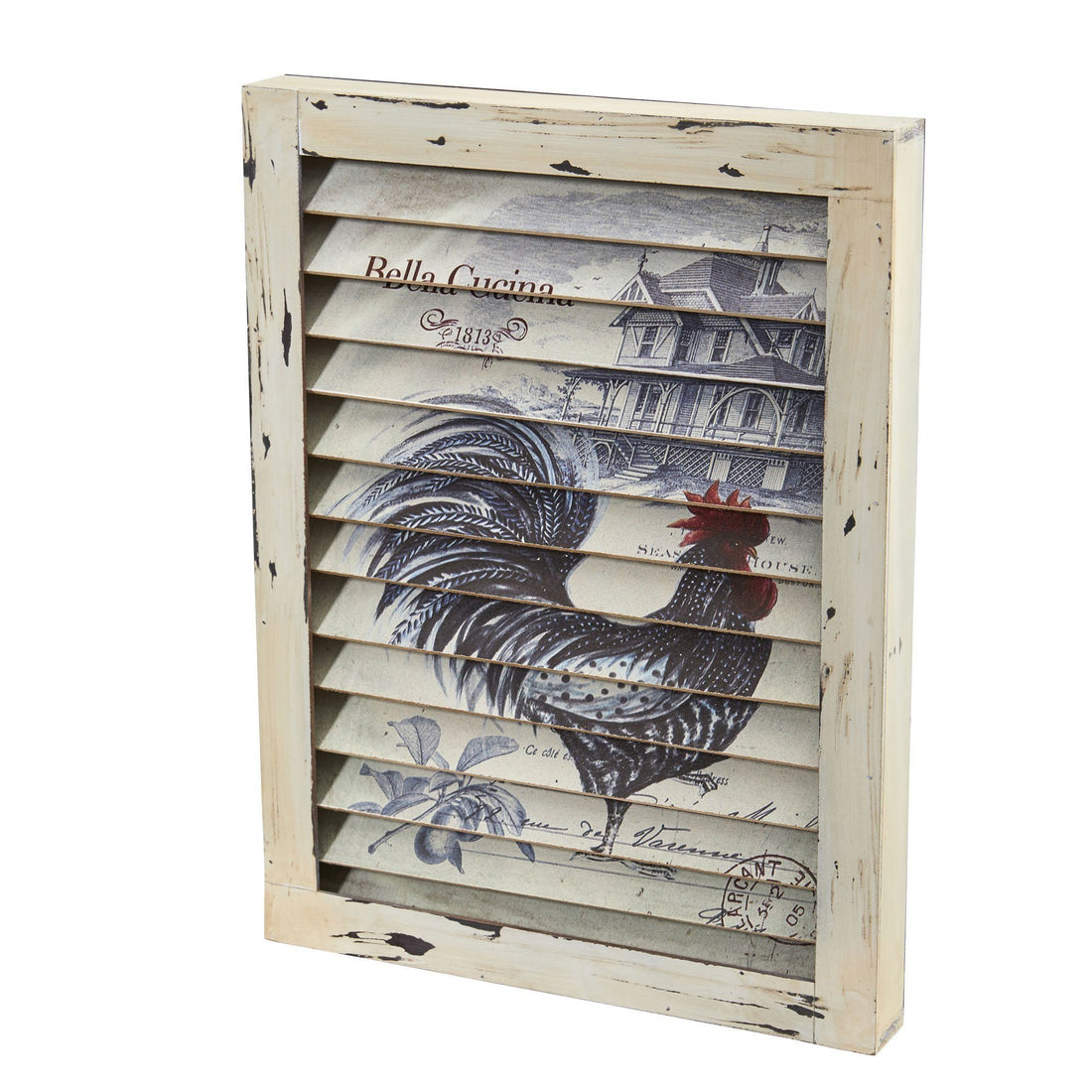 Rooster Window Shutter Wall Decor | Nearly Natural