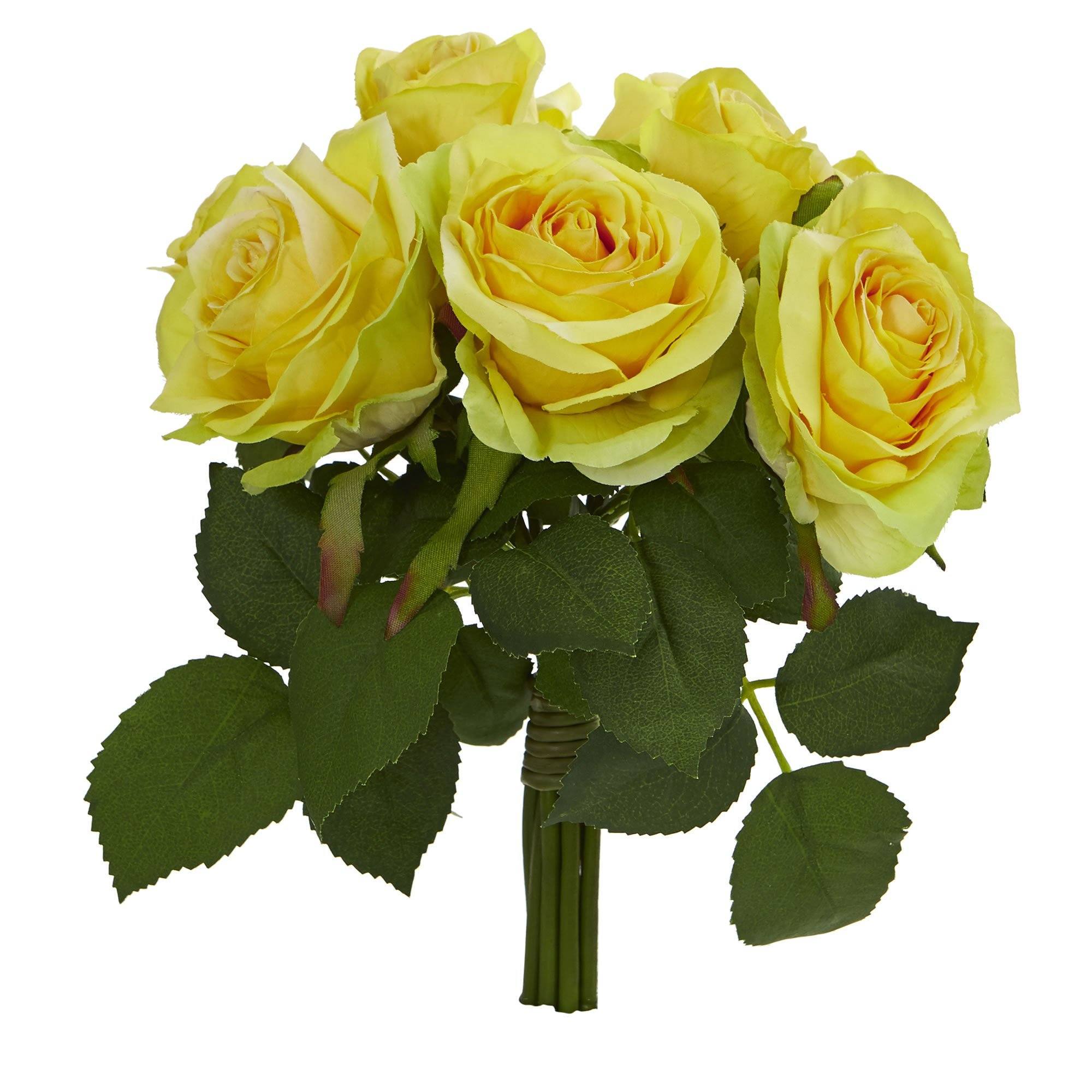 Rose Bush Artificial Flower (Set of 2) 2239-S2 Nearly Natural
