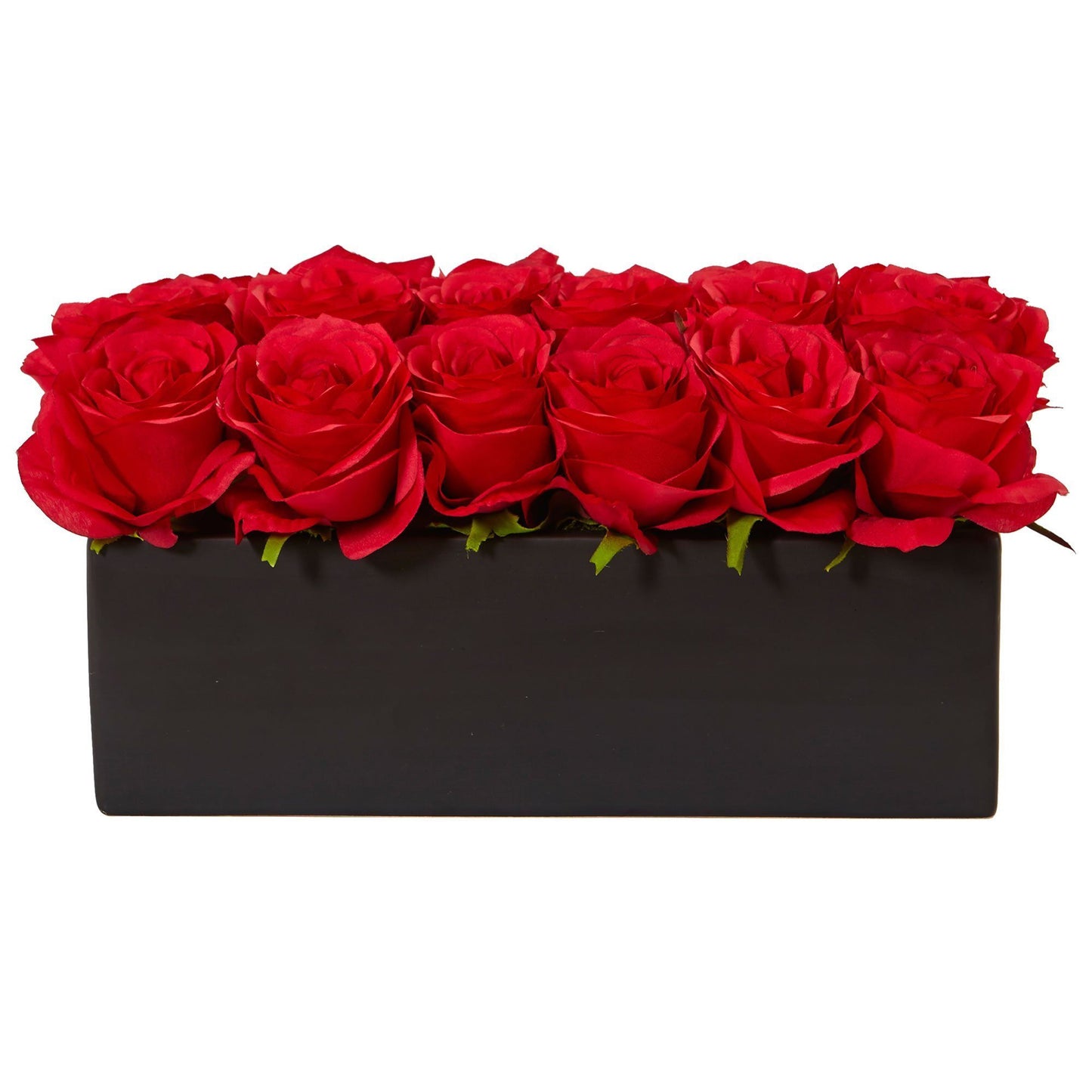 Roses in Rectangular Planter 1487 Nearly Natural