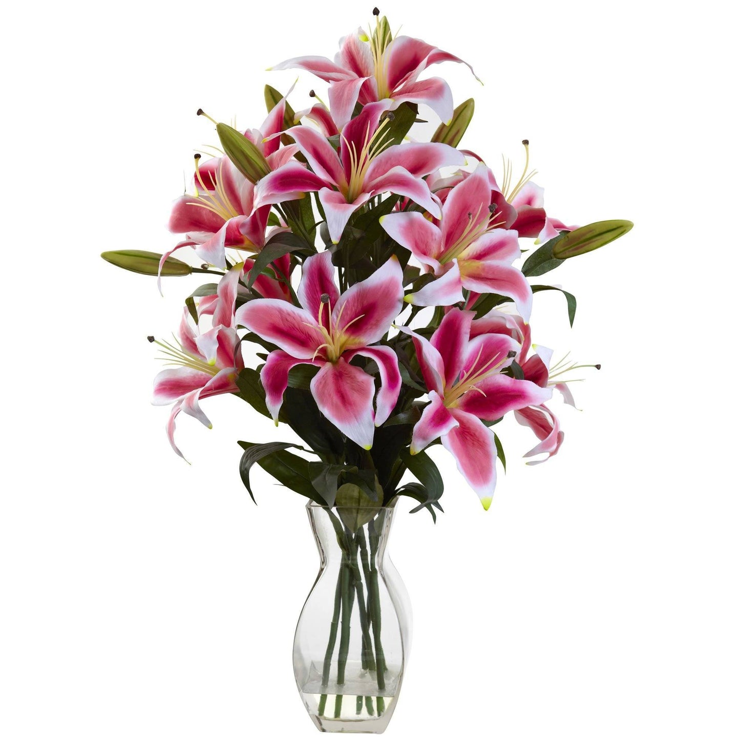 Rubrum Lily Arrangement | Nearly Natural