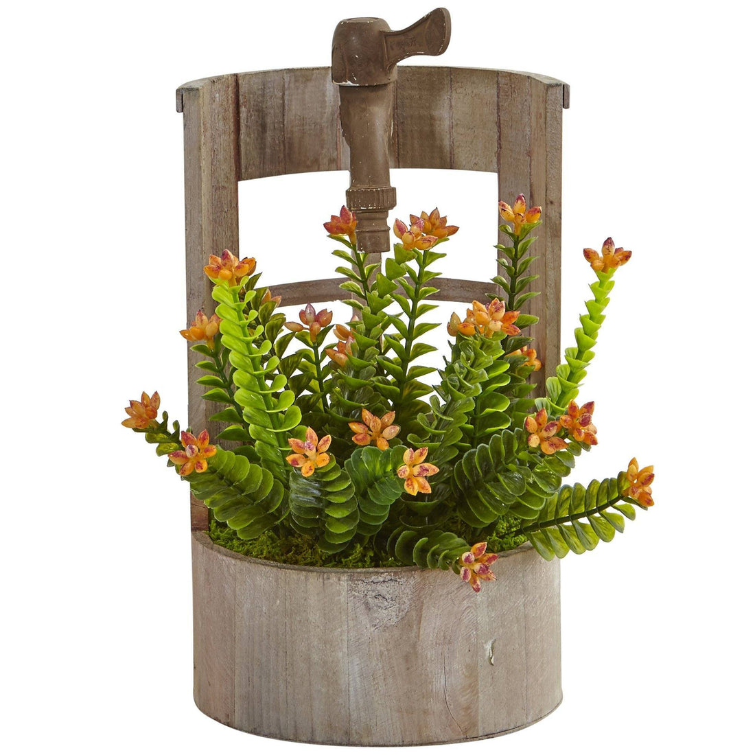 Sedum in Garden Planter | Nearly Natural