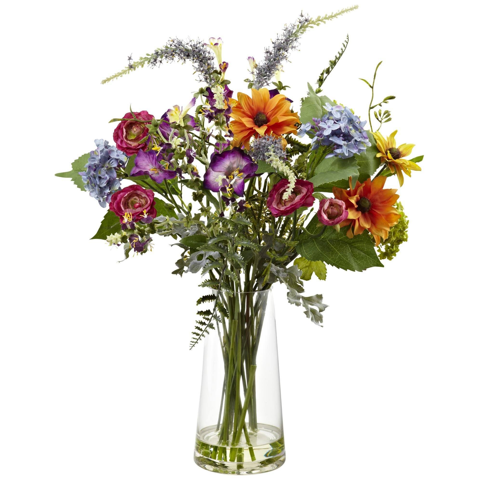 Spring Garden Floral w/Vase | Nearly Natural